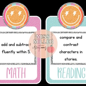 Groovy Glitter Learning Goal Posters/i Can Statements/focus Wall ...