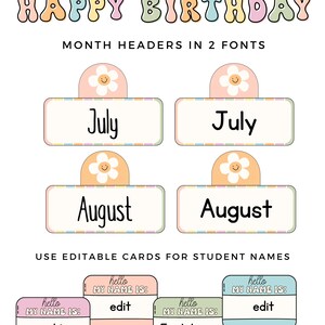 Groovy Pastel Class Birthday Display - Etsy