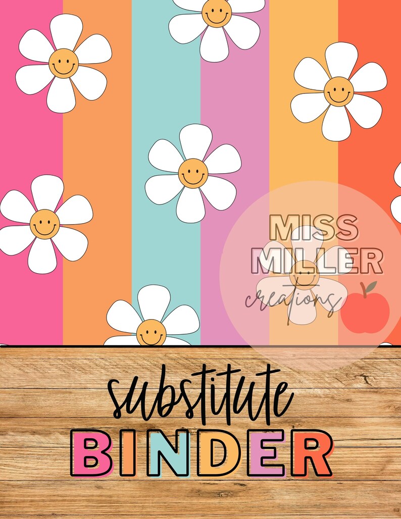 Groovy Glitter Binder Covers editable - Etsy