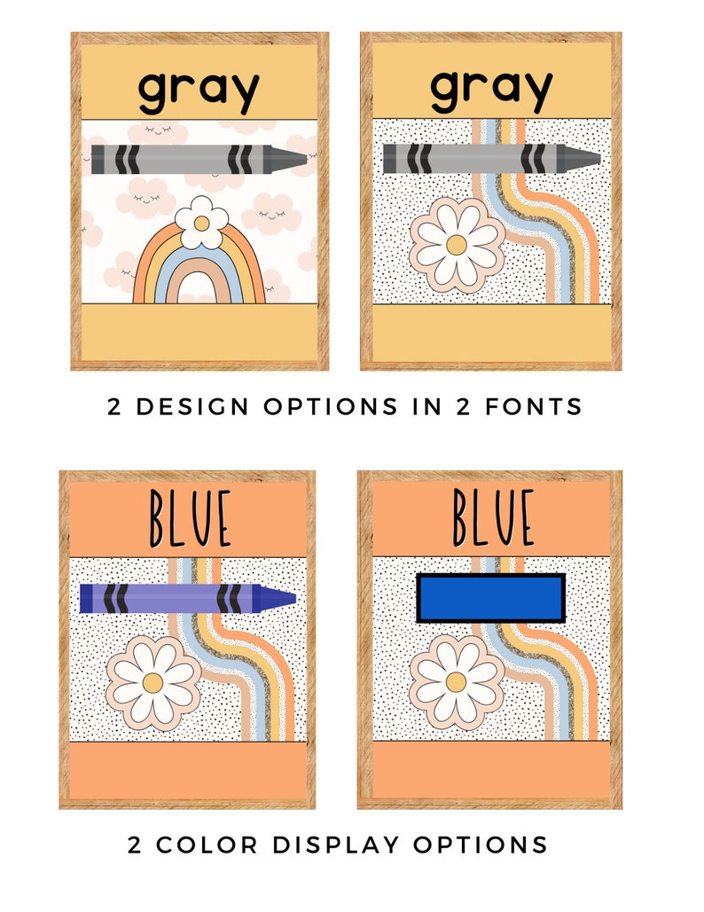 Daisy Dreams Classroom Color Posters - Etsy