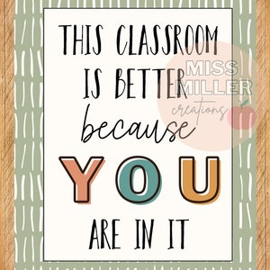Boho Tropics Classroom Decor Posters - Etsy