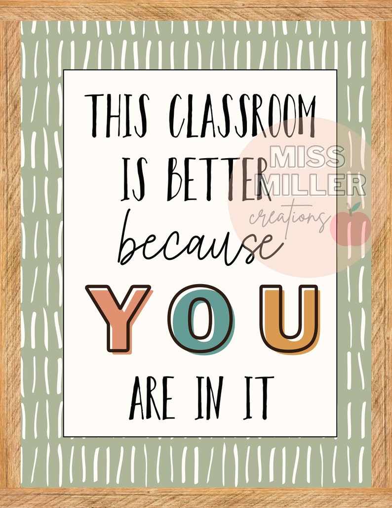 Boho Tropics Classroom Decor Posters - Etsy