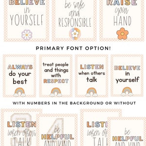 Daisy Dreams Class Rules Posters - Etsy