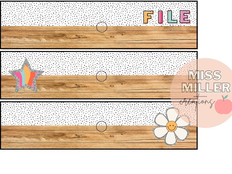 Groovy Glitter 10-drawer Cart Labels - Etsy