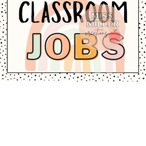 Groovy Boho Class Jobs Display [editable] - Etsy