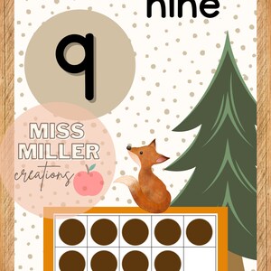 Woodland Classroom Number Posters - Etsy