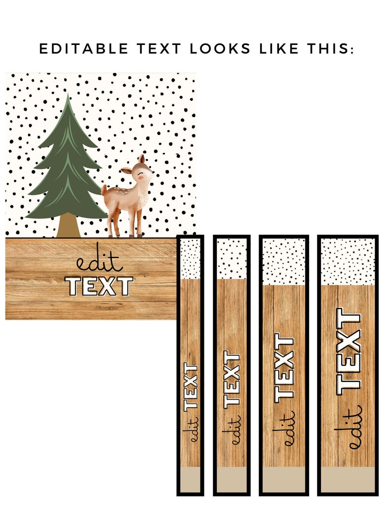 Woodland Binder Covers editable - Etsy