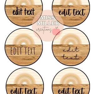 Neutral Boho Rainbow Classroom Labels [editable] - Etsy UK