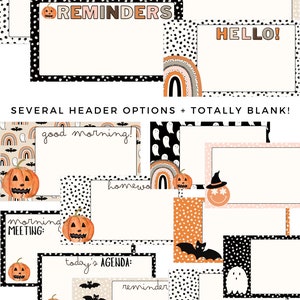 Boho Halloween Google Slides Templates - Etsy
