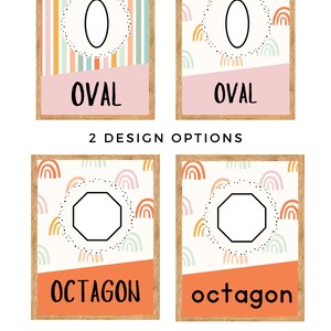 Groovy Boho Classroom Shape Posters - Etsy