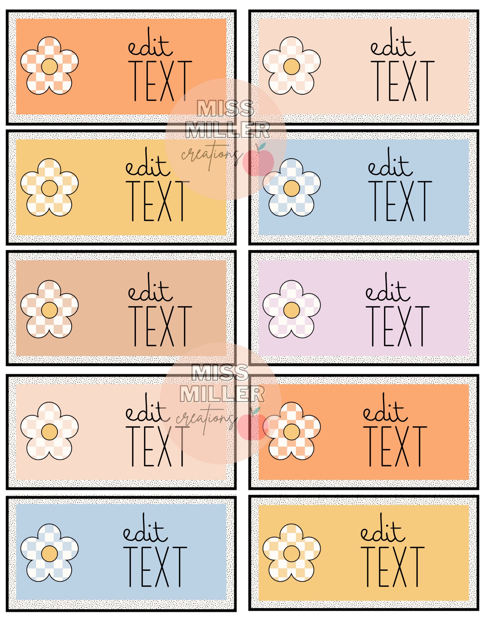 Daisy Dreams Teacher Toolbox Labels [editable] - Etsy