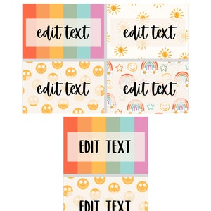 Retro Rainbow Classroom Supply Labels - Etsy