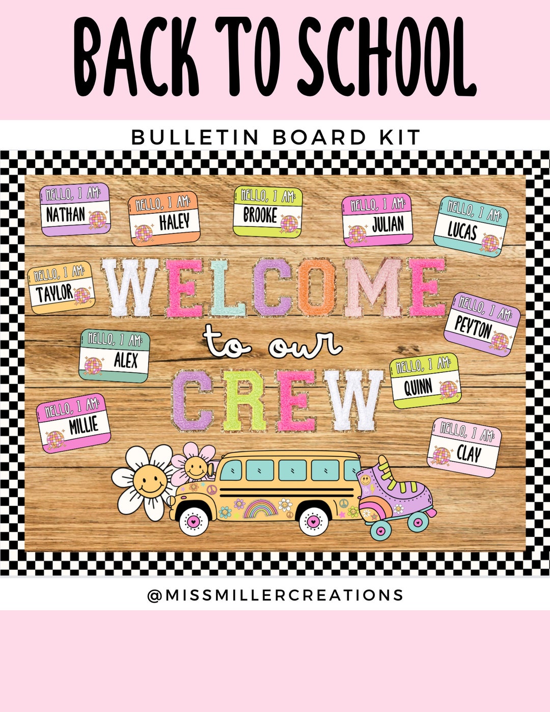 Groovy Disco Back to School Bulletin Board Kit - Etsy