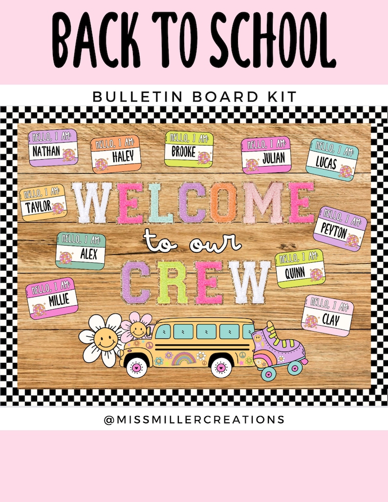 Groovy Disco Back to School Bulletin Board Kit - Etsy