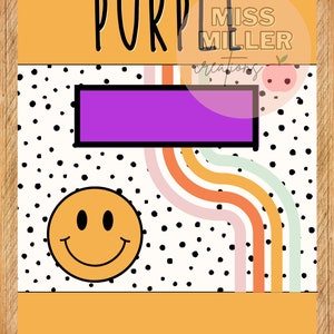 Groovy Boho Classroom Color Posters - Etsy