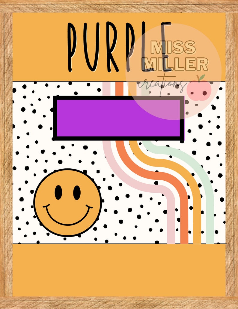 Groovy Boho Classroom Color Posters - Etsy