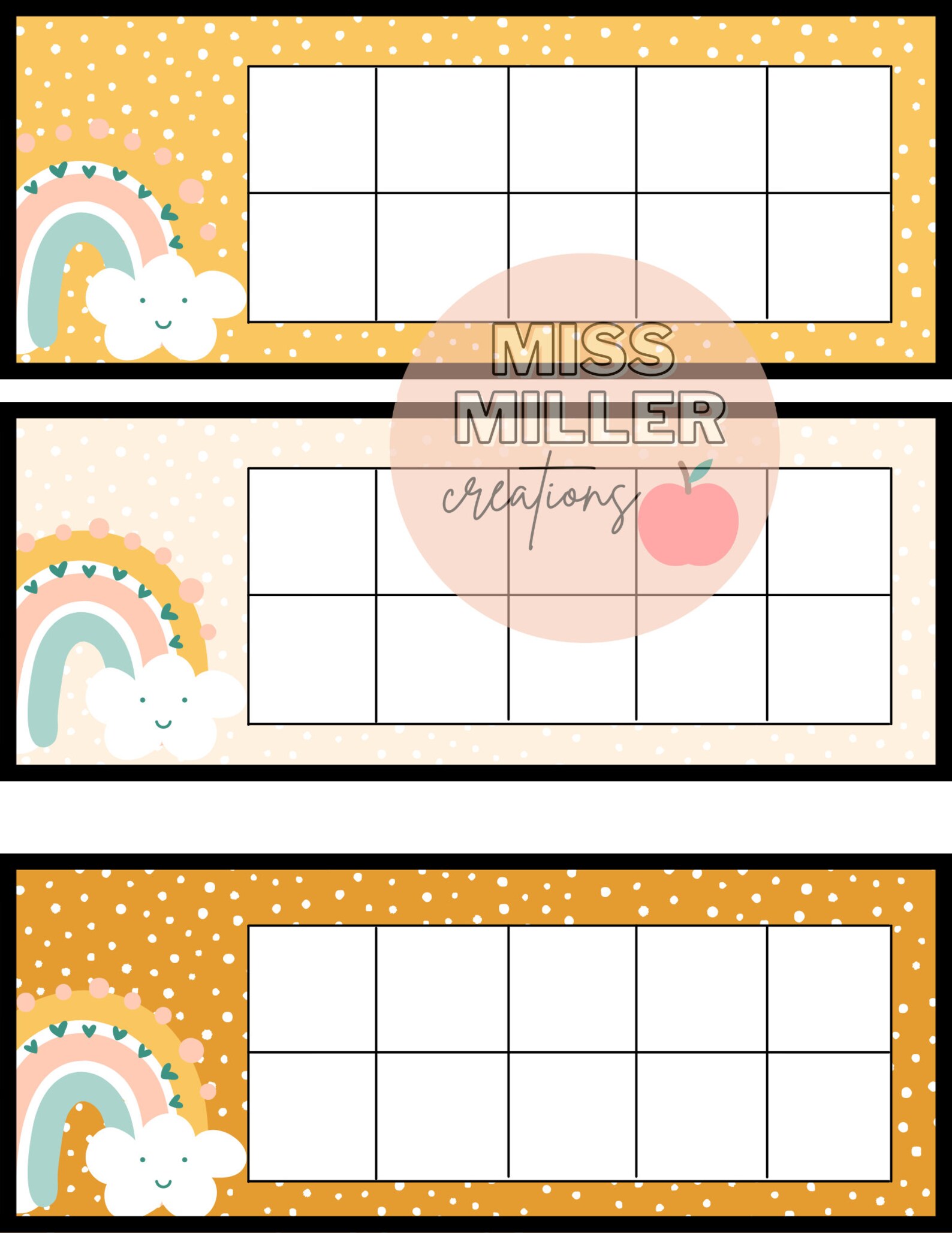 Modern Boho Rainbow Classroom Math Displays - Etsy