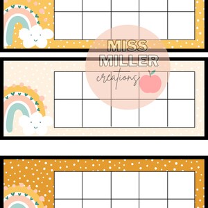 Modern Boho Rainbow Classroom Math Displays - Etsy