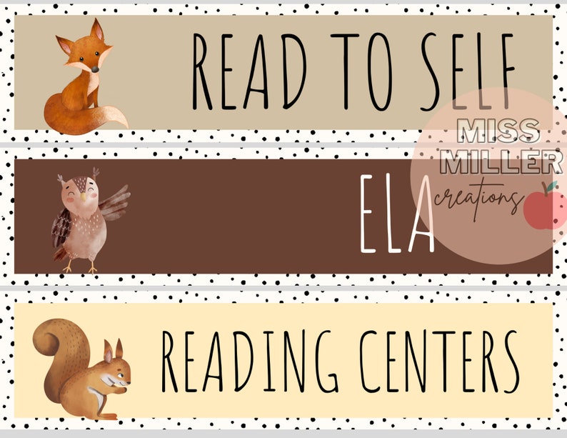 Woodland Visual Classroom Schedule editable - Etsy