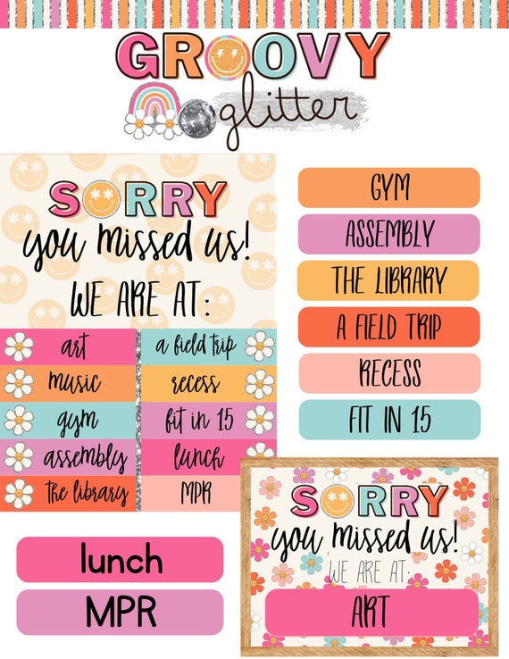 Where Are We Classroom Door Sign editable - Etsy