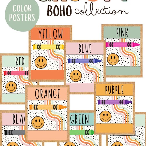 Groovy Boho Classroom Decor Homeschool Decor Groovy Retro - Etsy