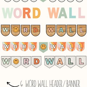 Groovy Boho Word Wall [editable] - Etsy