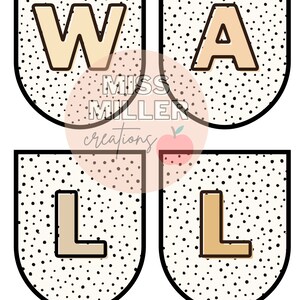 Neutral Boho Rainbow Word Wall [editable] - Etsy