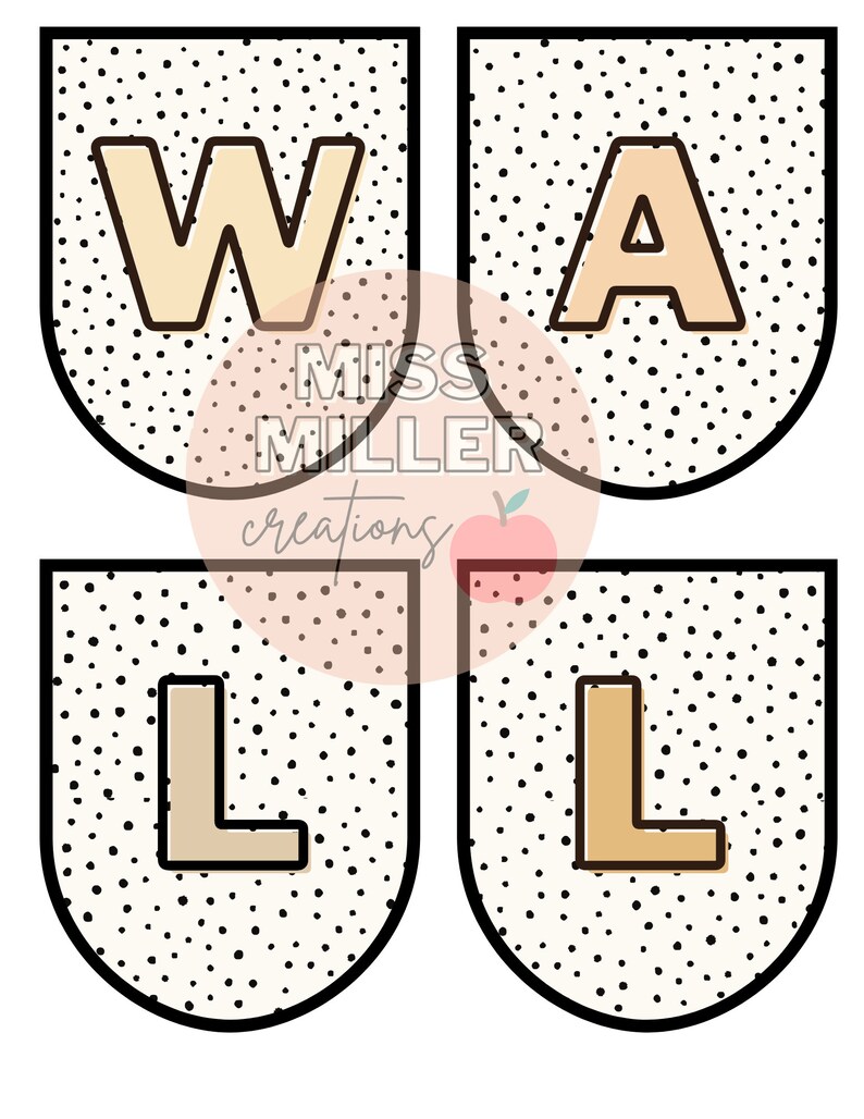 Neutral Boho Rainbow Word Wall editable - Etsy