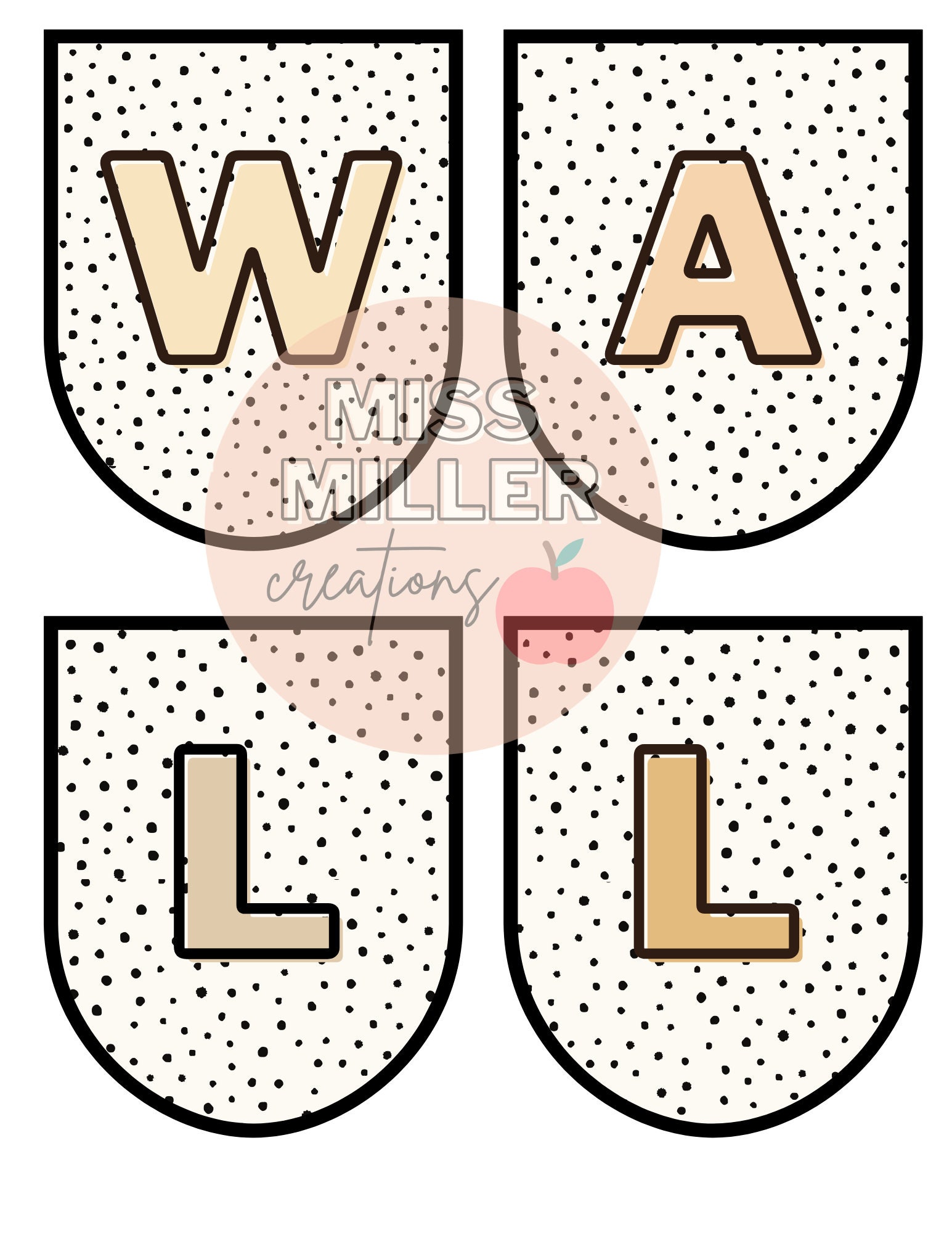 Neutral Boho Rainbow Word Wall [editable] - Etsy