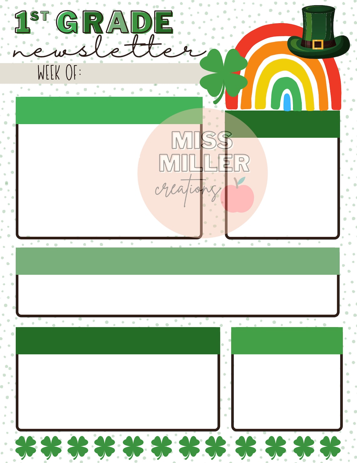 March Classroom Weekly Newsletter Template editable - Etsy