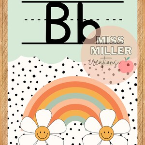 Groovy Boho Classroom Alphabet - Etsy