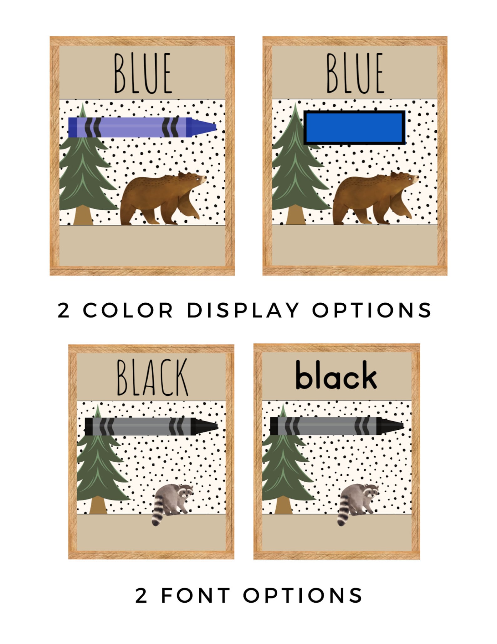 Woodland Classroom Color Posters [EDITABLE] - Etsy