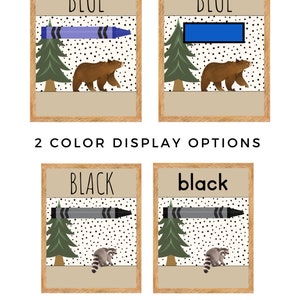 Woodland Classroom Color Posters - Etsy