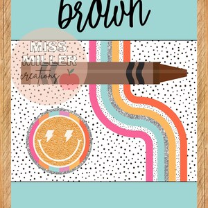 Groovy Glitter Classroom Color Posters - Etsy