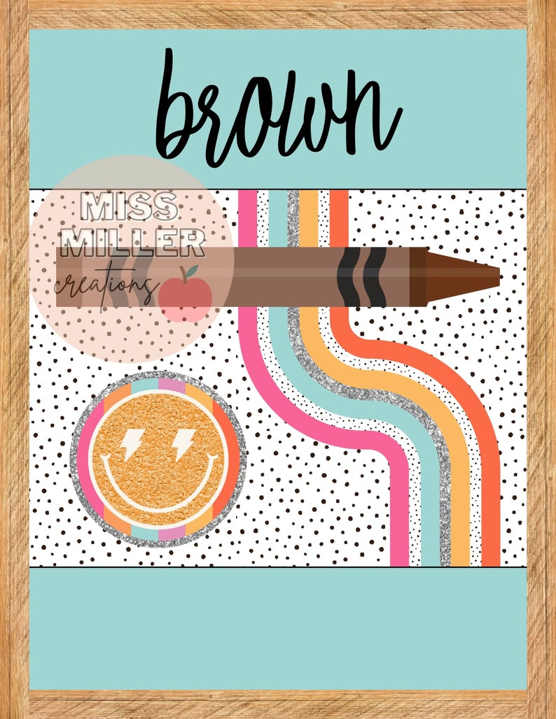 Groovy Glitter Classroom Color Posters - Etsy