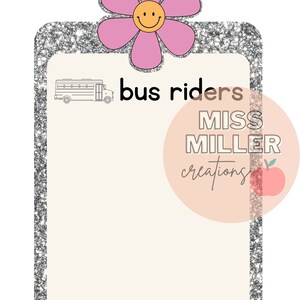 Groovy Glitter Dismissal Chart - Etsy