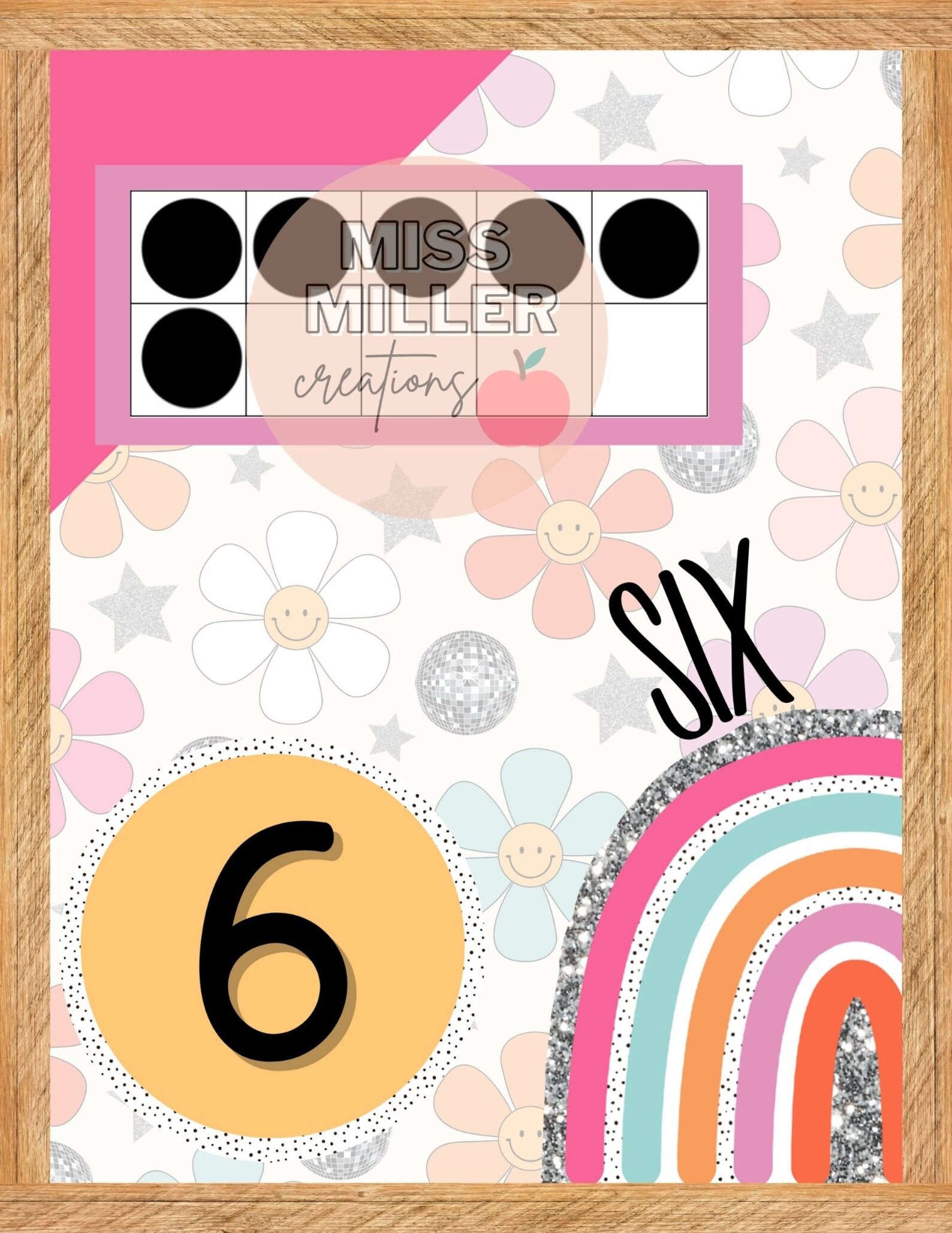Groovy Glitter Classroom Number Posters - Etsy