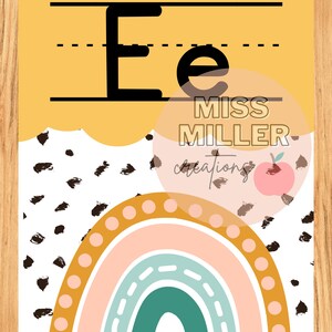 Modern Boho Rainbow Classroom Alphabet - Etsy