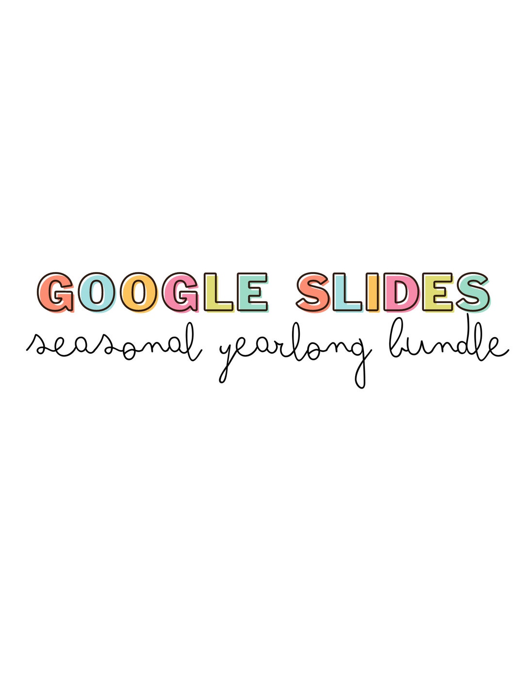 Seasonal Yearlong Google Slides Template Bundle - Etsy
