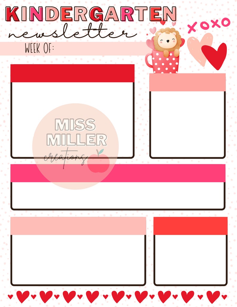 February Weekly Classroom Newsletters editable - Etsy