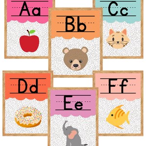 Groovy Glitter Classroom Alphabet Posters - Etsy