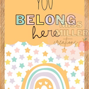 Pastel Boho Rainbow Classroom Quote Posters - Etsy