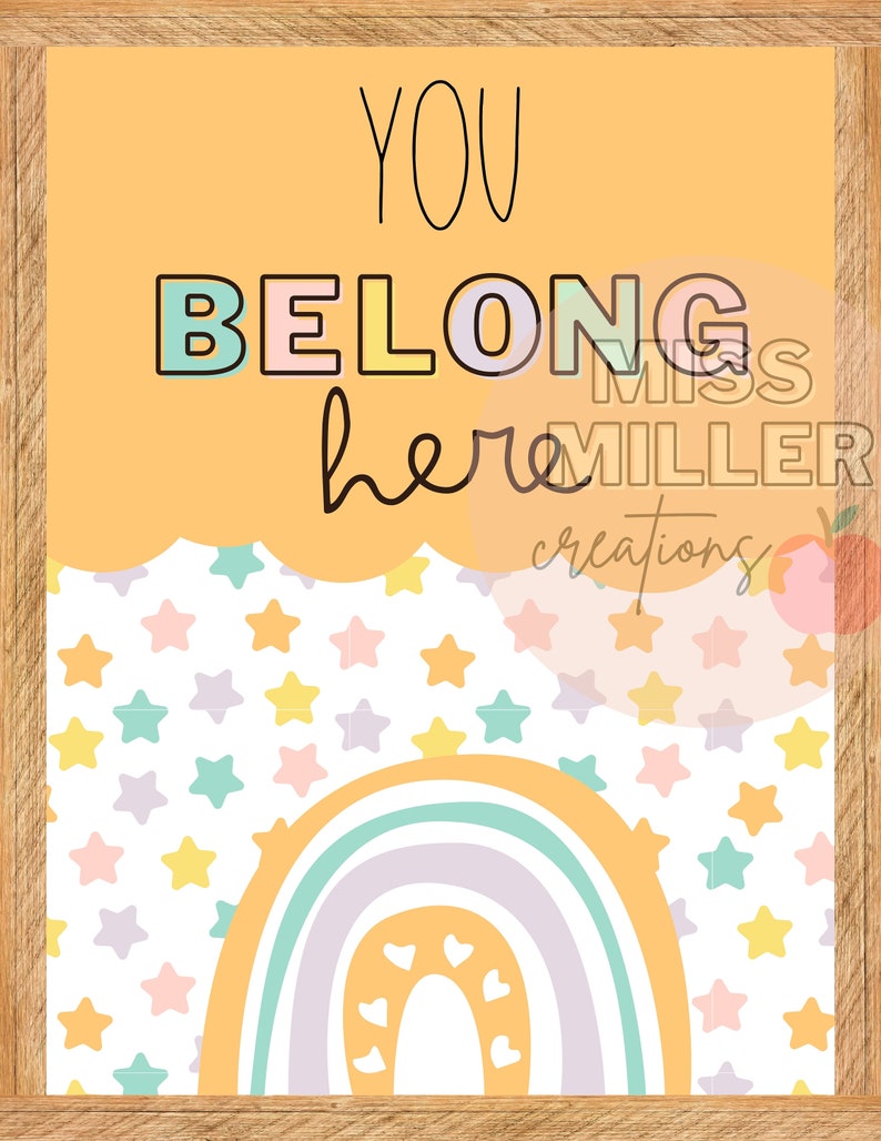 Pastel Boho Rainbow Classroom Quote Posters - Etsy