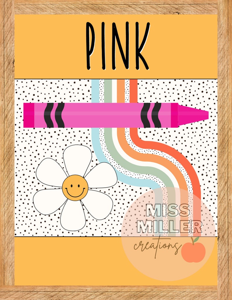 Retro Rainbow Classroom Color Posters - Etsy