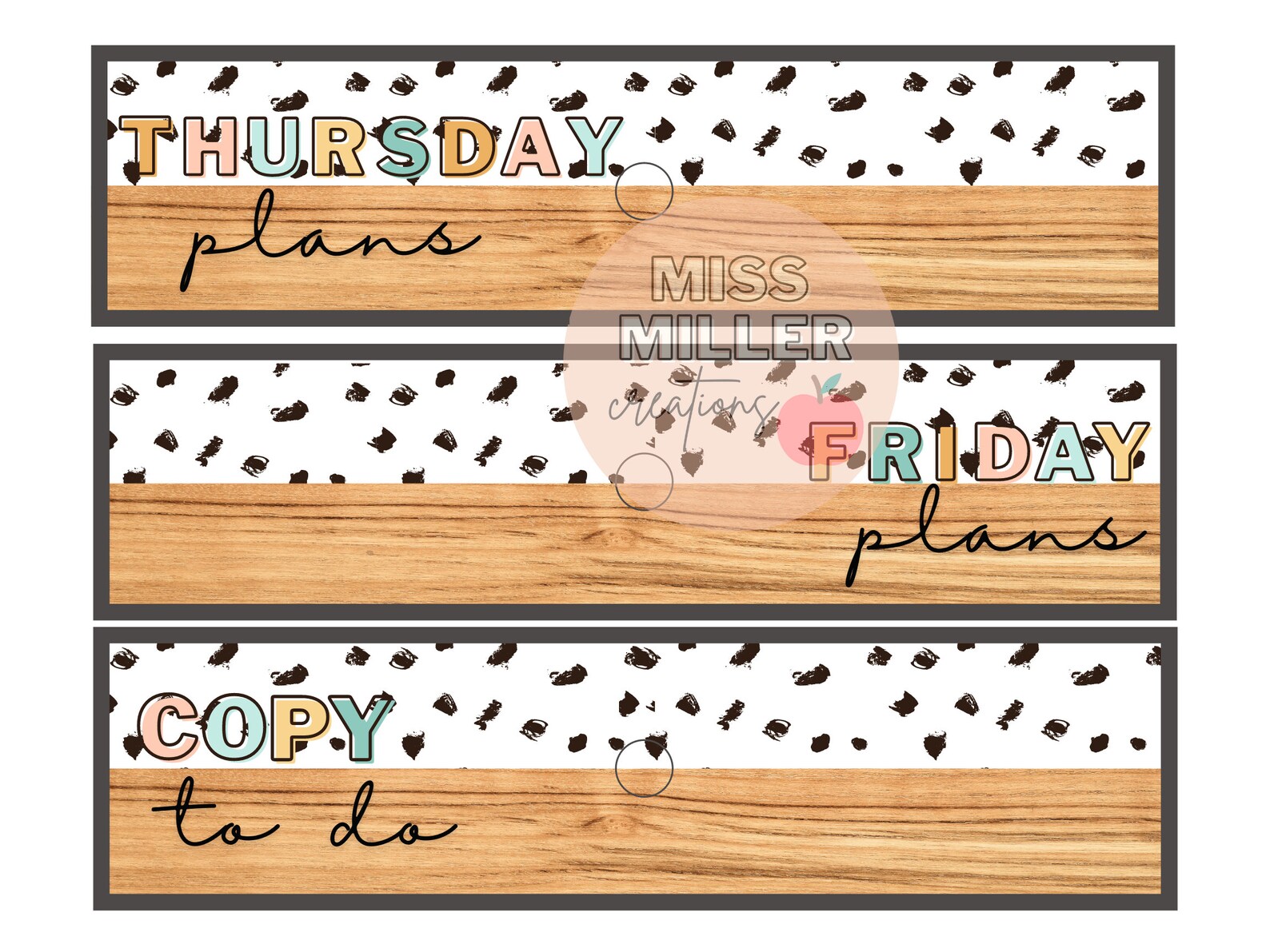 Modern Boho Rainbow 10-drawer Cart Labels editable - Etsy