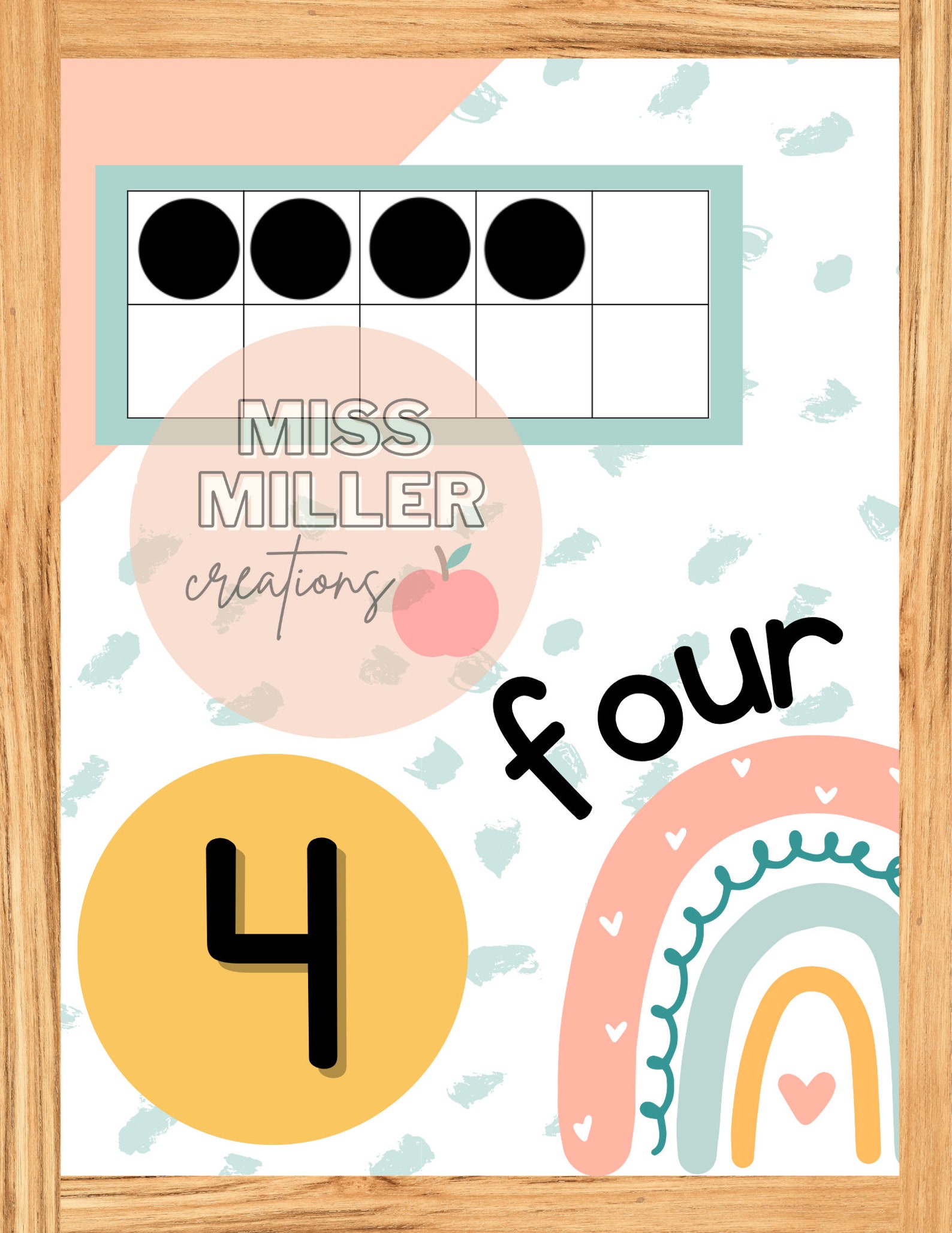 Modern Boho Rainbow Classroom Number Posters - Etsy