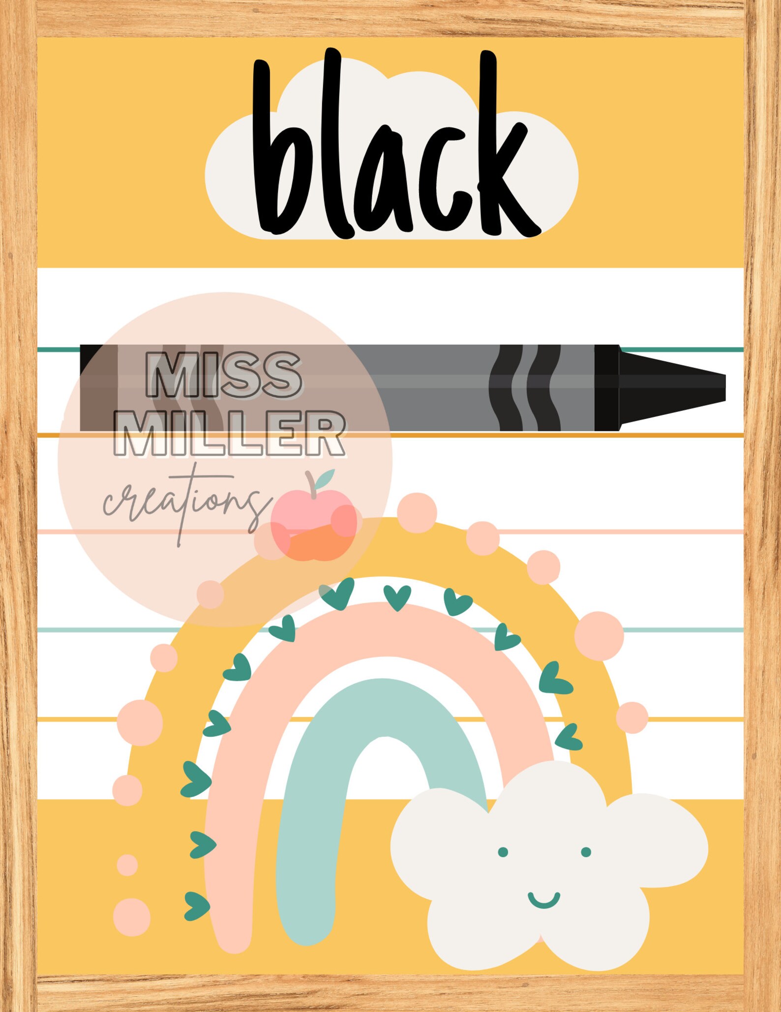 Modern Boho Rainbow Classroom Color Posters | Etsy