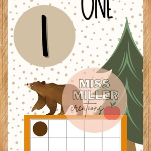 Woodland Classroom Number Posters - Etsy