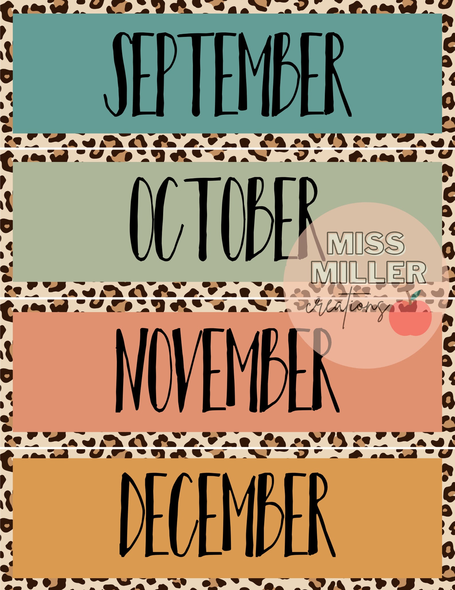 Boho TROPICS Classroom Calendar editable Features - Etsy