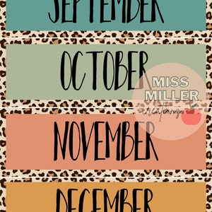 Boho TROPICS Classroom Calendar - Etsy